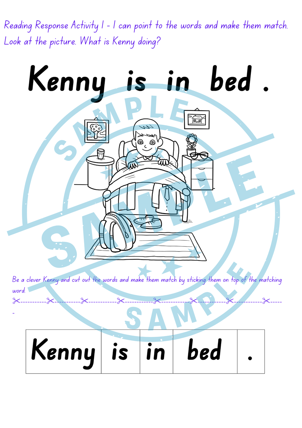 Reading Response Activity – Kinder Kamp